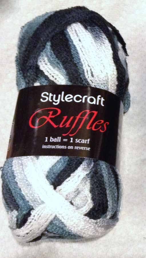 Stylecraft Ruffles 100g Ruffle Scarf Trim Yarn Knit Crochet FRS Color ...