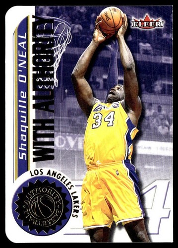 2000-01 Shaquille O'neal Fleer WITH AUTHORITY Insert #545/999 *NICE ...