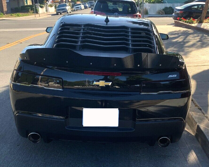 Combo Black Z28 Spoiler + V2 Decklid Wickerbill w/ Tool Fit 14-15 ...