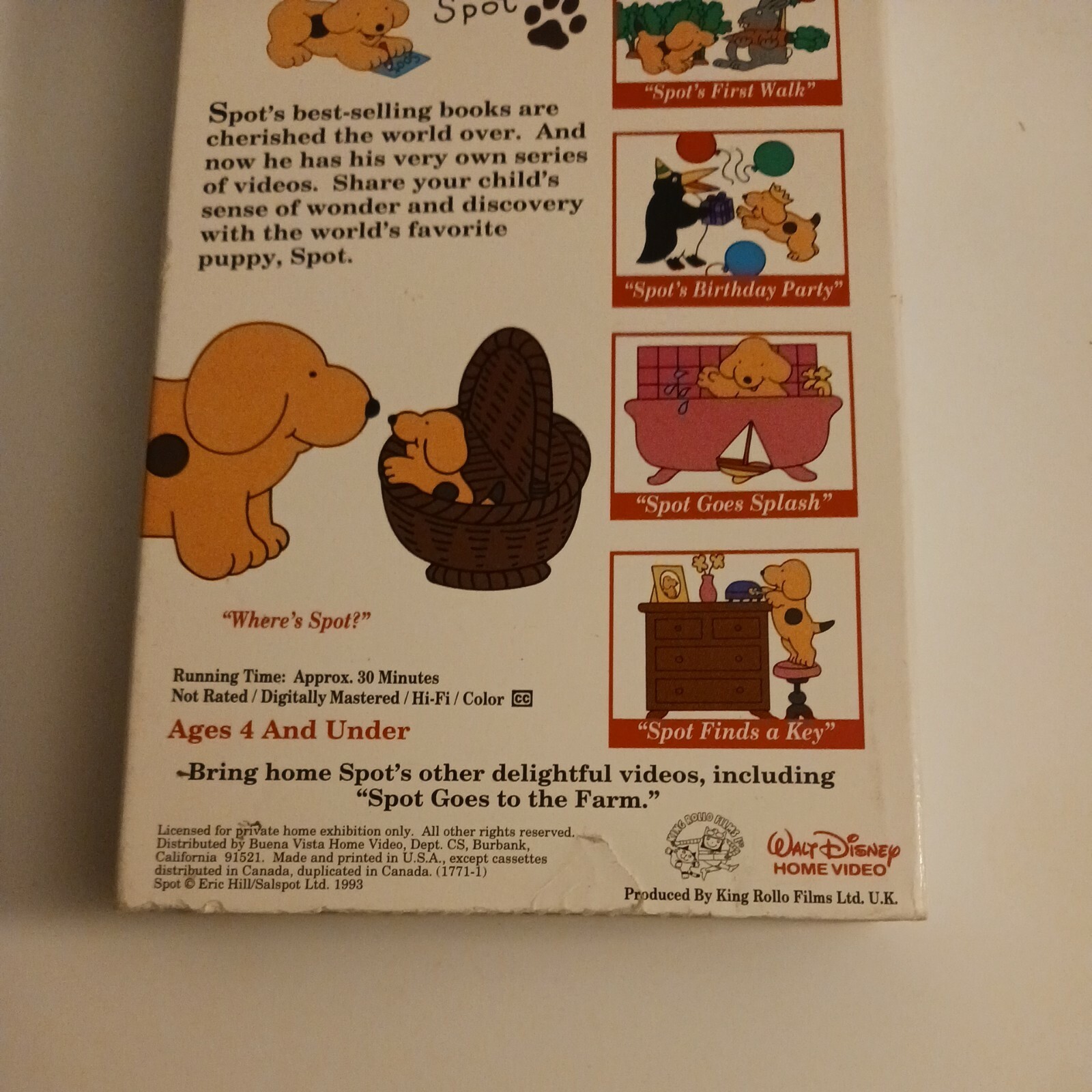 Wheres Spot (VHS, 1998) 717951771032| eBay