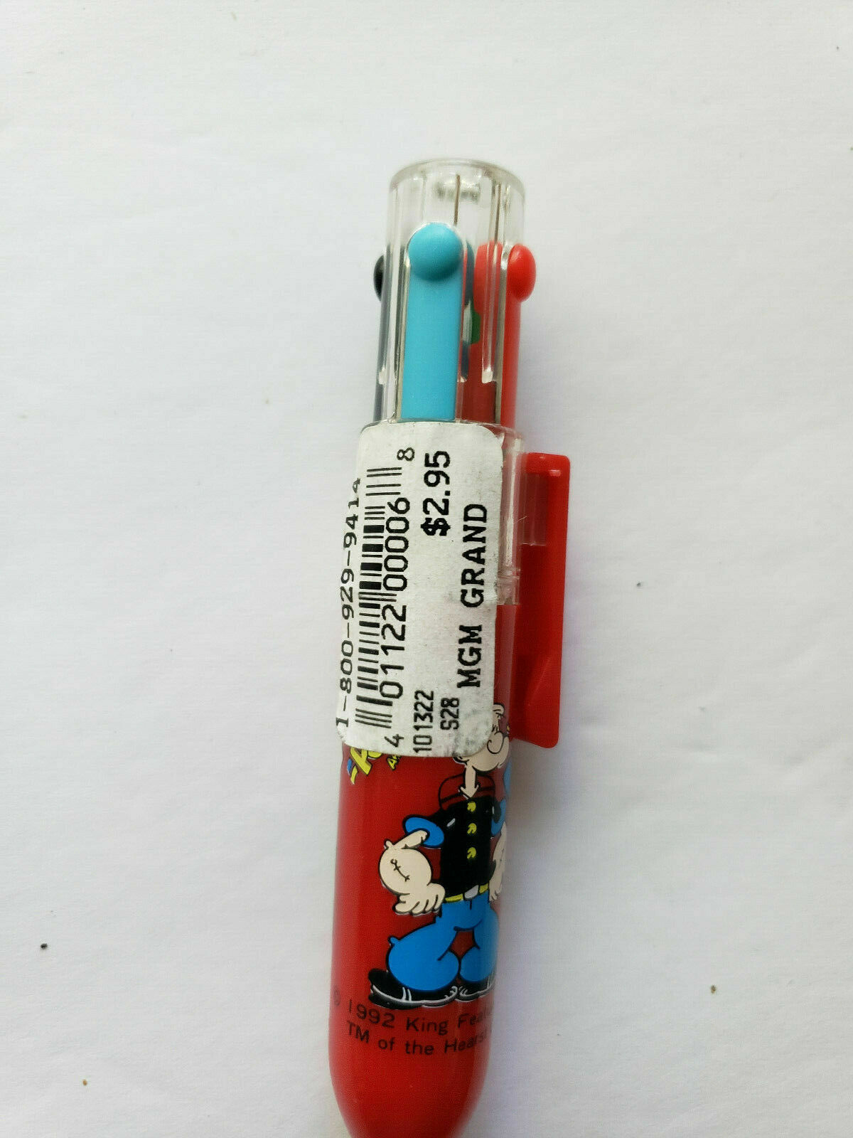 1998 MGM Grand Hotel Popeye Multi Color Ink Pen Brand New U156 | eBay