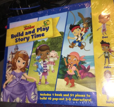 Disney Junior Build And Play Story Time Doc Jake Sofia Book Playset New ...