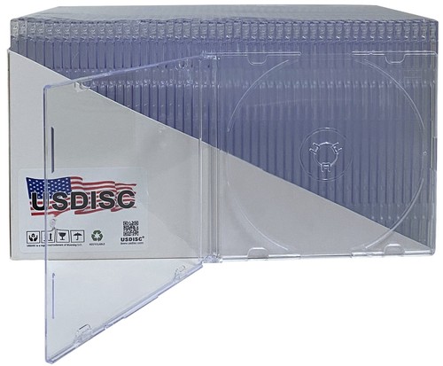 200 USDISC CD Jewel Cases Slimline 5.2mm, Single 1 Disc (Clear) | eBay