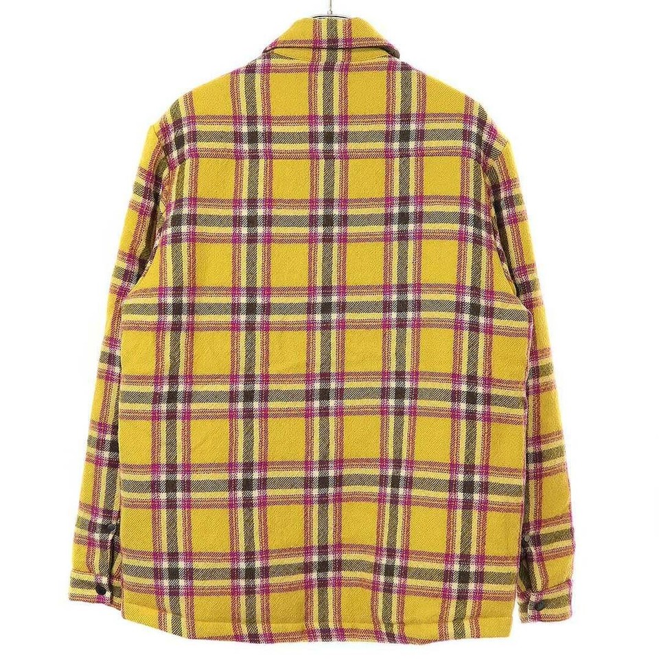 MONCLER Kurys Wool Check Down Shirt Jacket G20911A00133 595IE Yellow Used MESC-0 | eBay