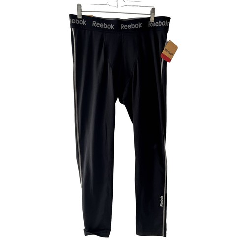 Reebok Men's Large Black Fleece Lined Compression Underwear Pants New ...