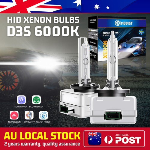 HID Xenon D3S Two Bulbs Head Light 6000K White Bi-Xenon Replacement LED ...