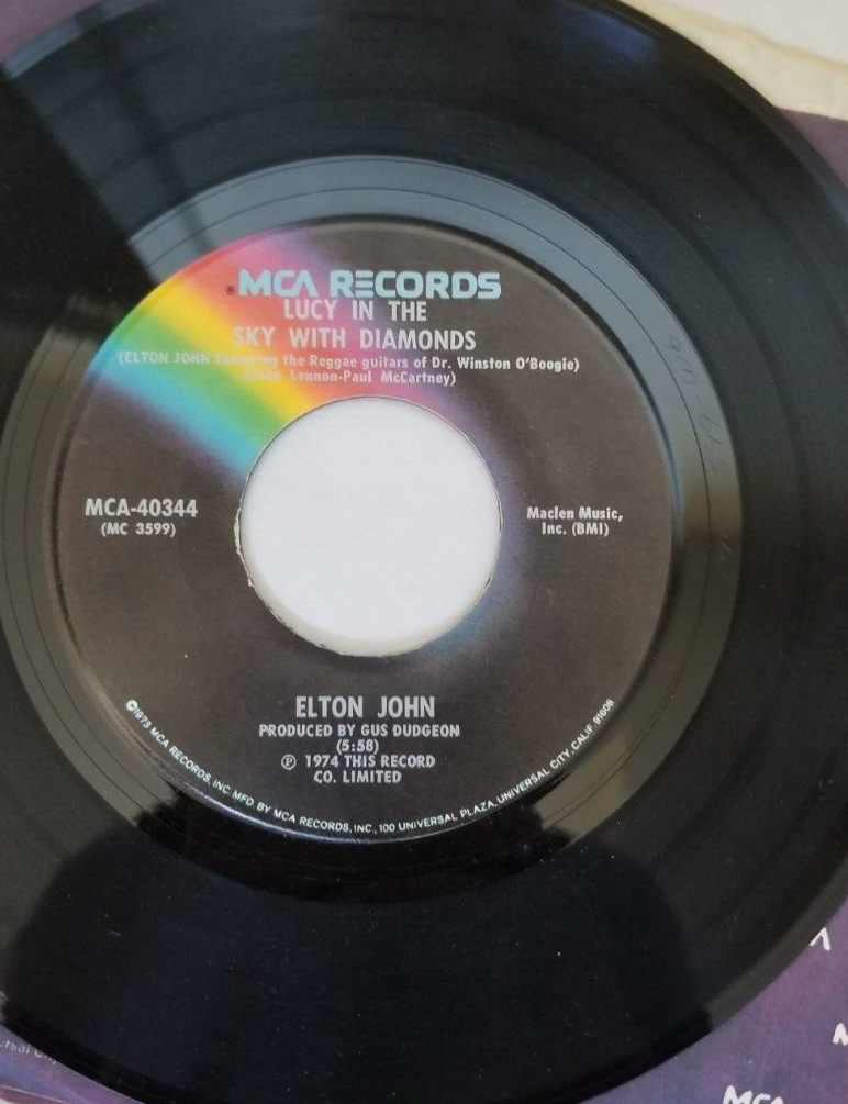 Lot of 4 Elton John 45 RPM Vinyl Records with Sleeves, used | eBay