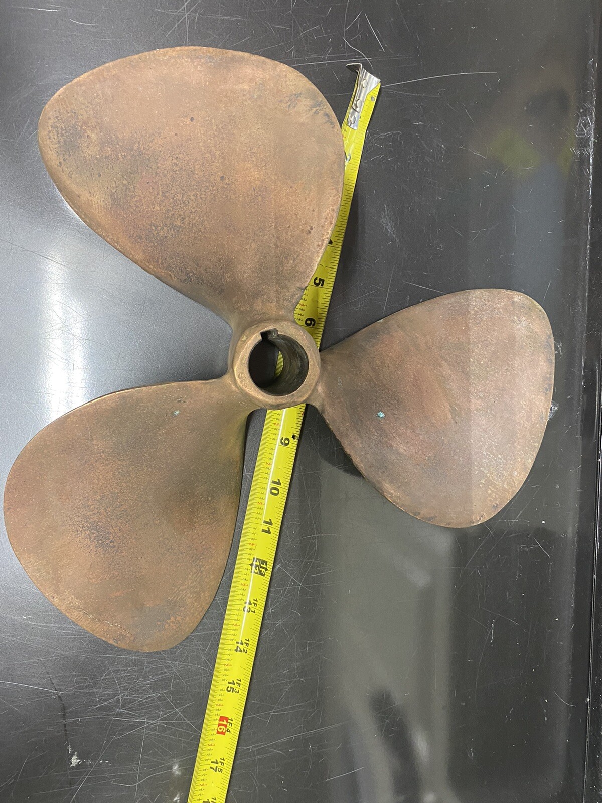 Brass Three Blade Boat Propeller Please see pics for more Info | eBay
