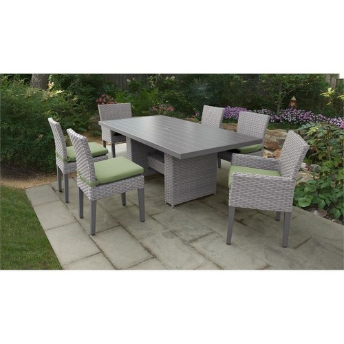 Florence 7 Piece Rectangular Patio Dining Set in Cilantro | eBay