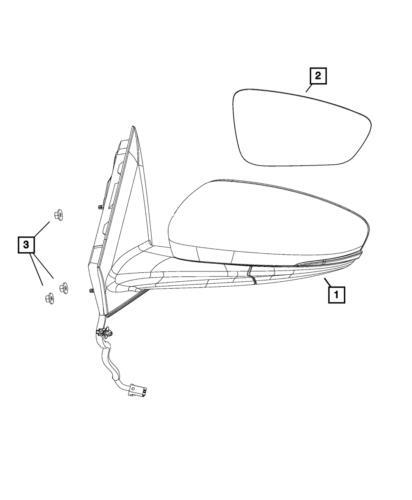 Genuine Mopar 2015-2017 Chrysler 200 Rear-View Mirror Front Right ...