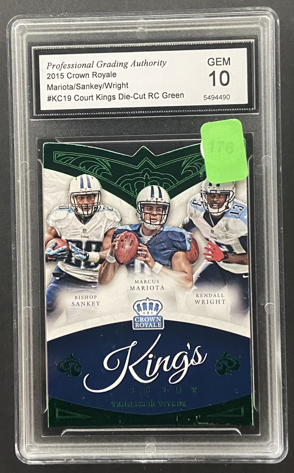 2015 Panini Crown Royale King's Court Die-Cut Green #KC19 Graded 10 GEM ...