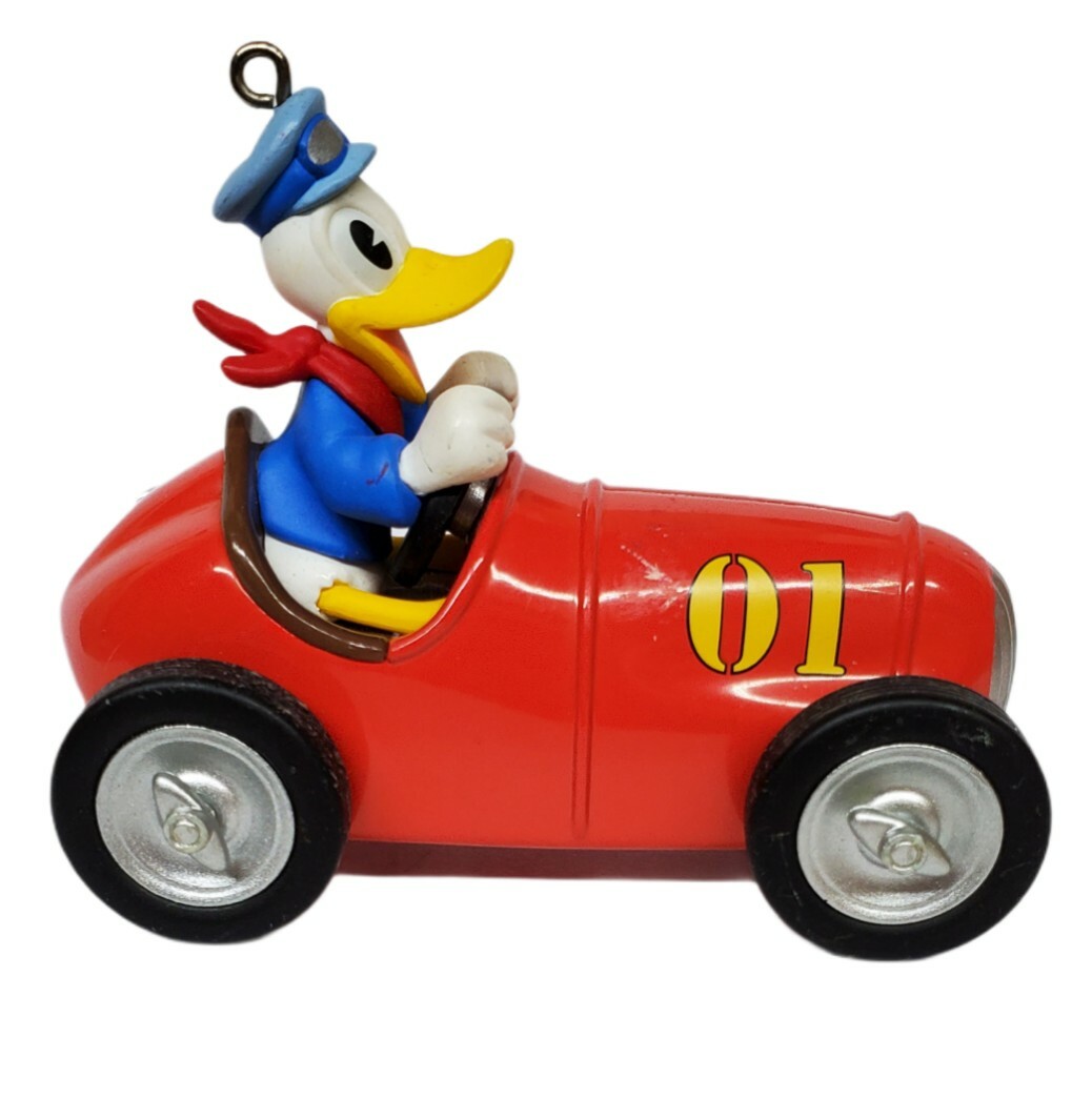 Hallmark Disney Donald Duck Goes Motoring Red Race Car Christmas ...