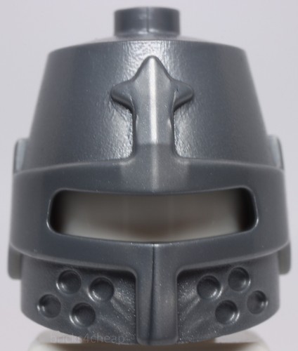 Lego Castle Flat Silver Minifig Headgear Helmet Castle Closed Eye Slit ...