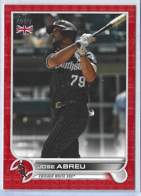 2022 Topps UK Edition #78 Jose Abreu /99 SP Big Ben Red Chicago White ...
