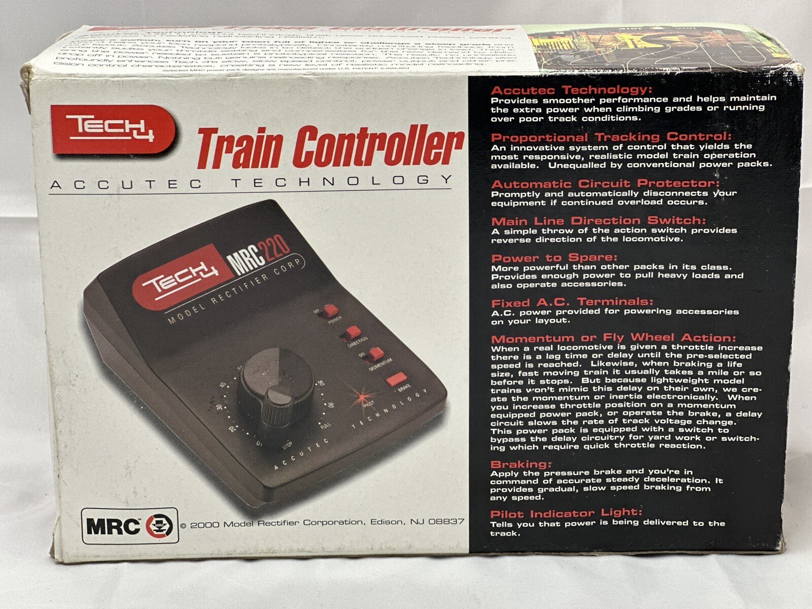 TECH4 MRC 220 MODEL TRAIN CONTROLLER WITH BOX MADE IN USA Excellent ...