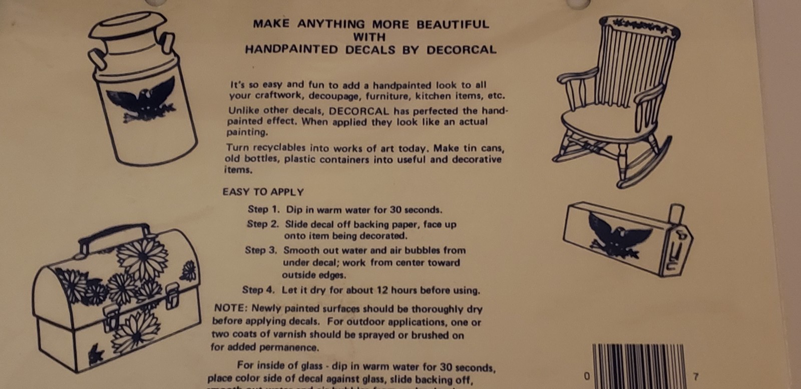 Vintage 1983 Elephant & Balloons Hand-painted Decals by Decorcal B-30 ...