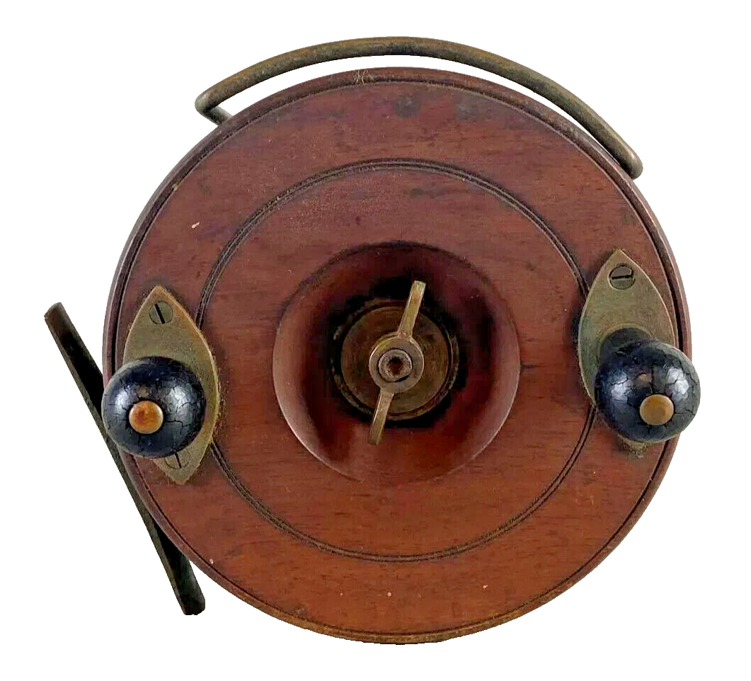 Vintage Millward's Nottingham Starback 5" Fishing Reel Mahogany Brass ...