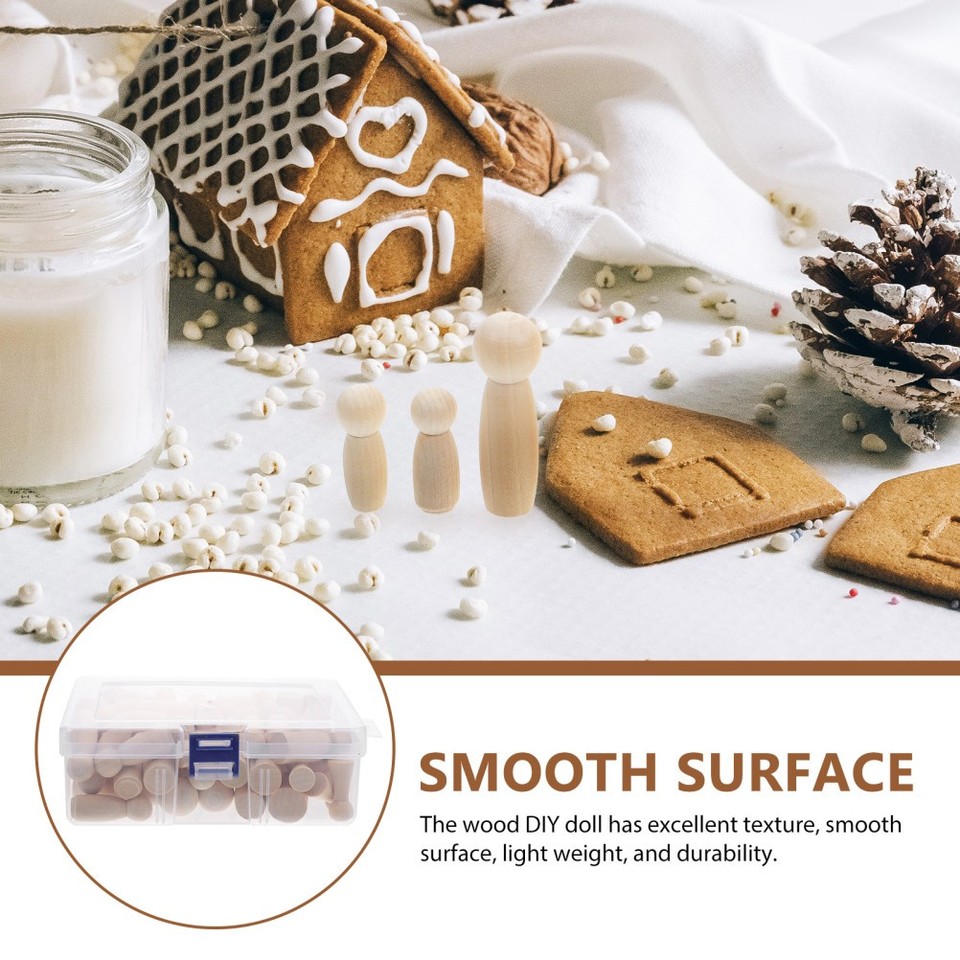 50pcs Bambole in legno non finite in legno bambole in legno non ...