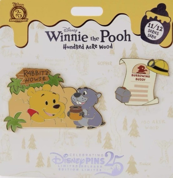 Disney Winnie the Pooh and Gopher Pin Set – Hundred Acre Wood Series ...