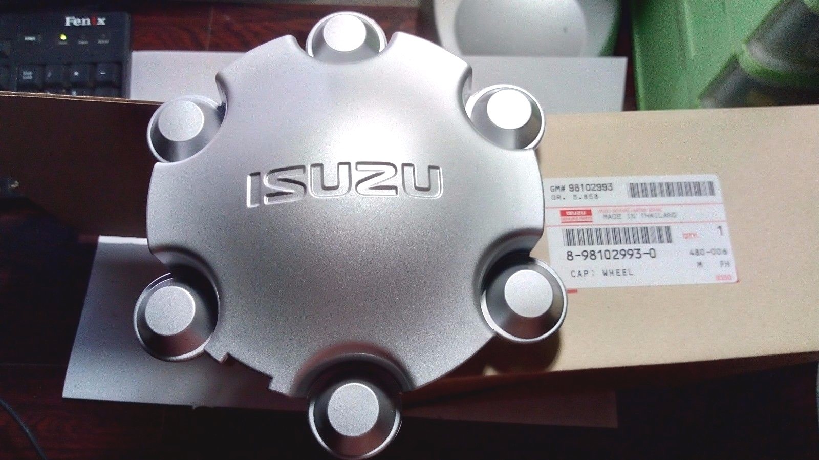 2x Genuine 6 Holes Grey Cover Cap Wheel for Isuzu DMAX Rodeo D-max Mu-x ...