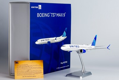 NG Model 1:200 United Airlines Boeing B737 MAX 9 Diecast Aircraft Model ...