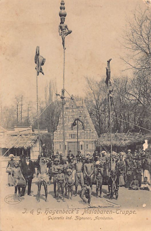 India - Indian gypsy acrobats from Gujarat of the J. & K. Hagenbeck ...
