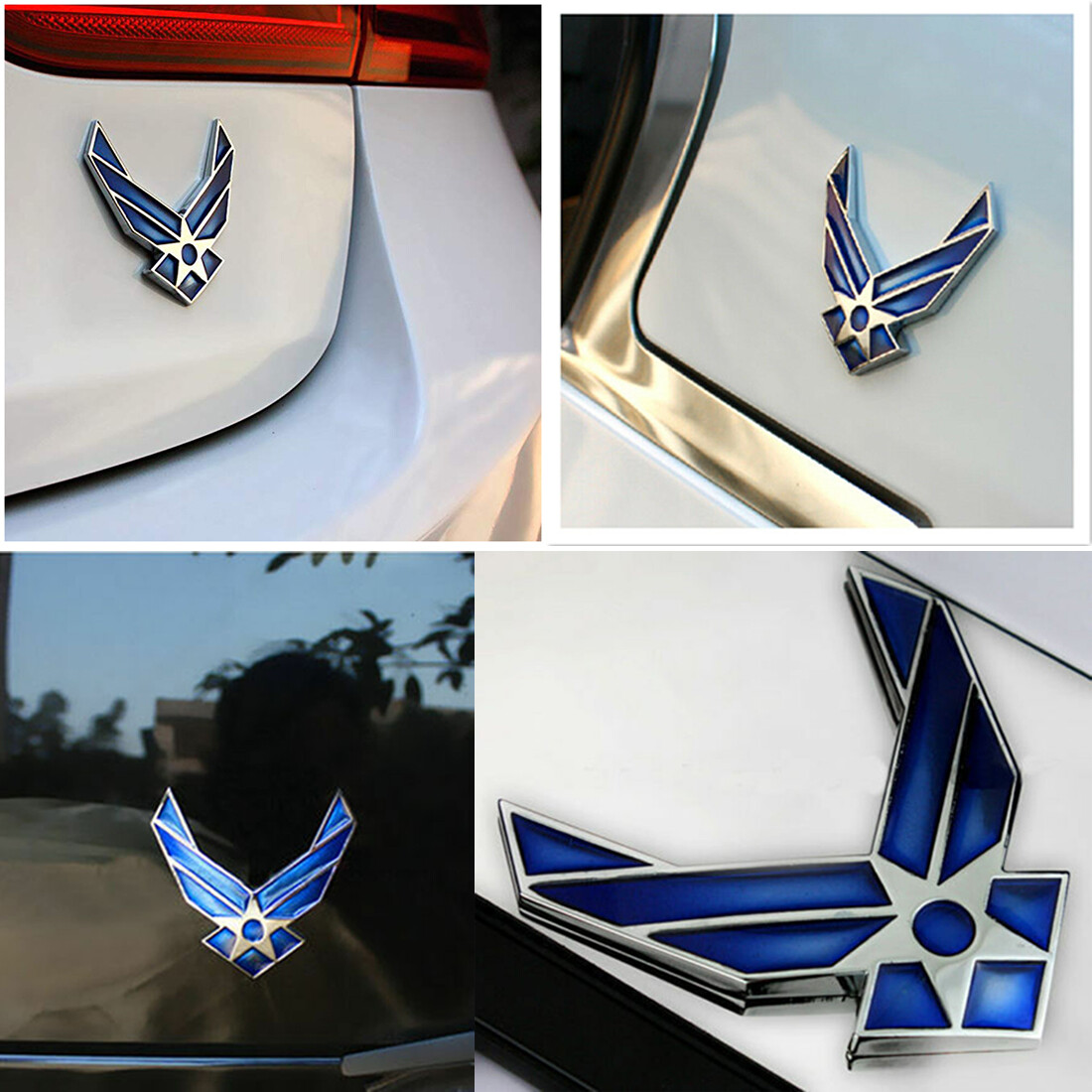 3D metal Blue Air Force logo Car Sticker Decal USAF car Badge Emblem ...