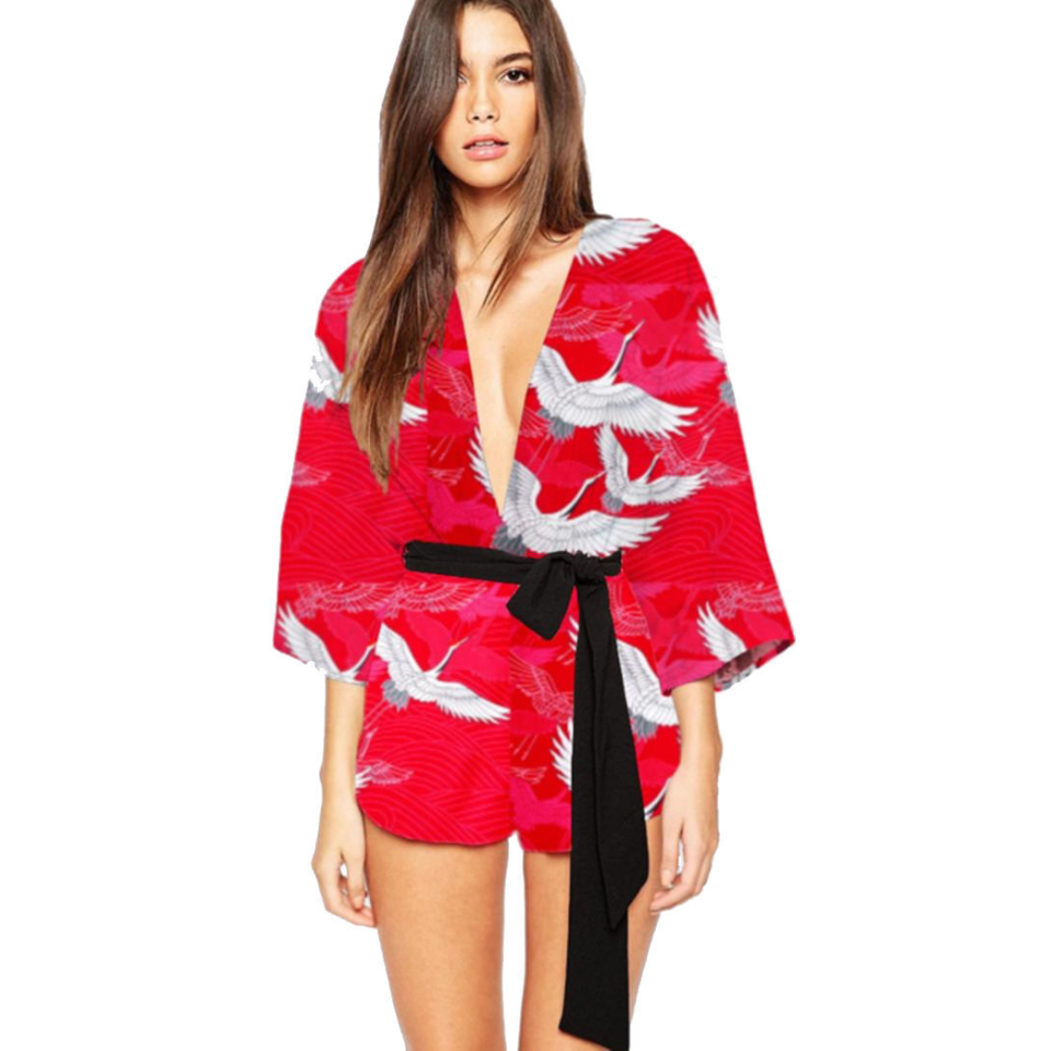 Ladies Japanese Geisha Kimono Fancy Dress Costume Women’s Oriental ...