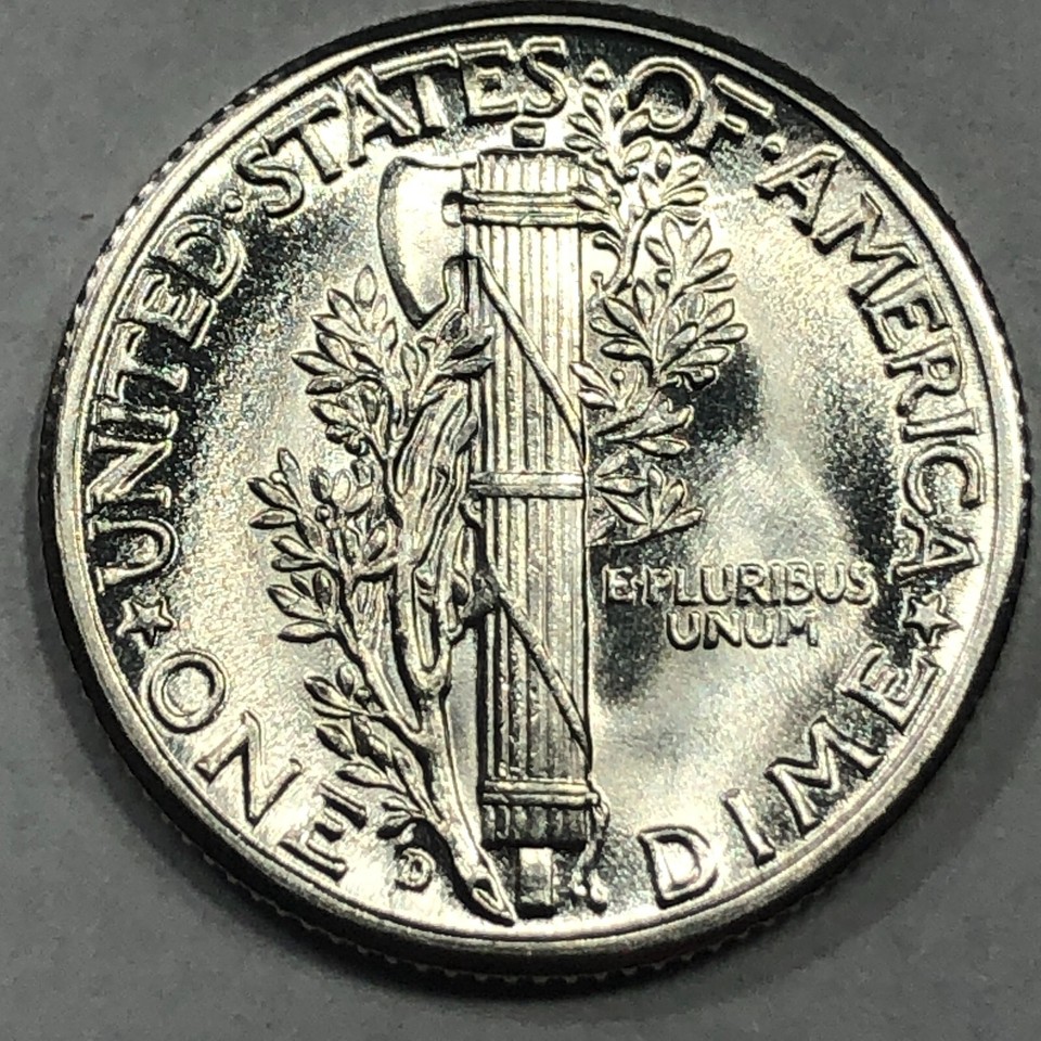 1942-D Premium Quality Uncirculated Mercury Silver Dime - Coin #19741 ...