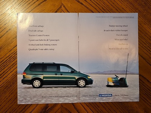 Vintage Honda Magazine Print Ad 2001 Odyssey Minivan | eBay