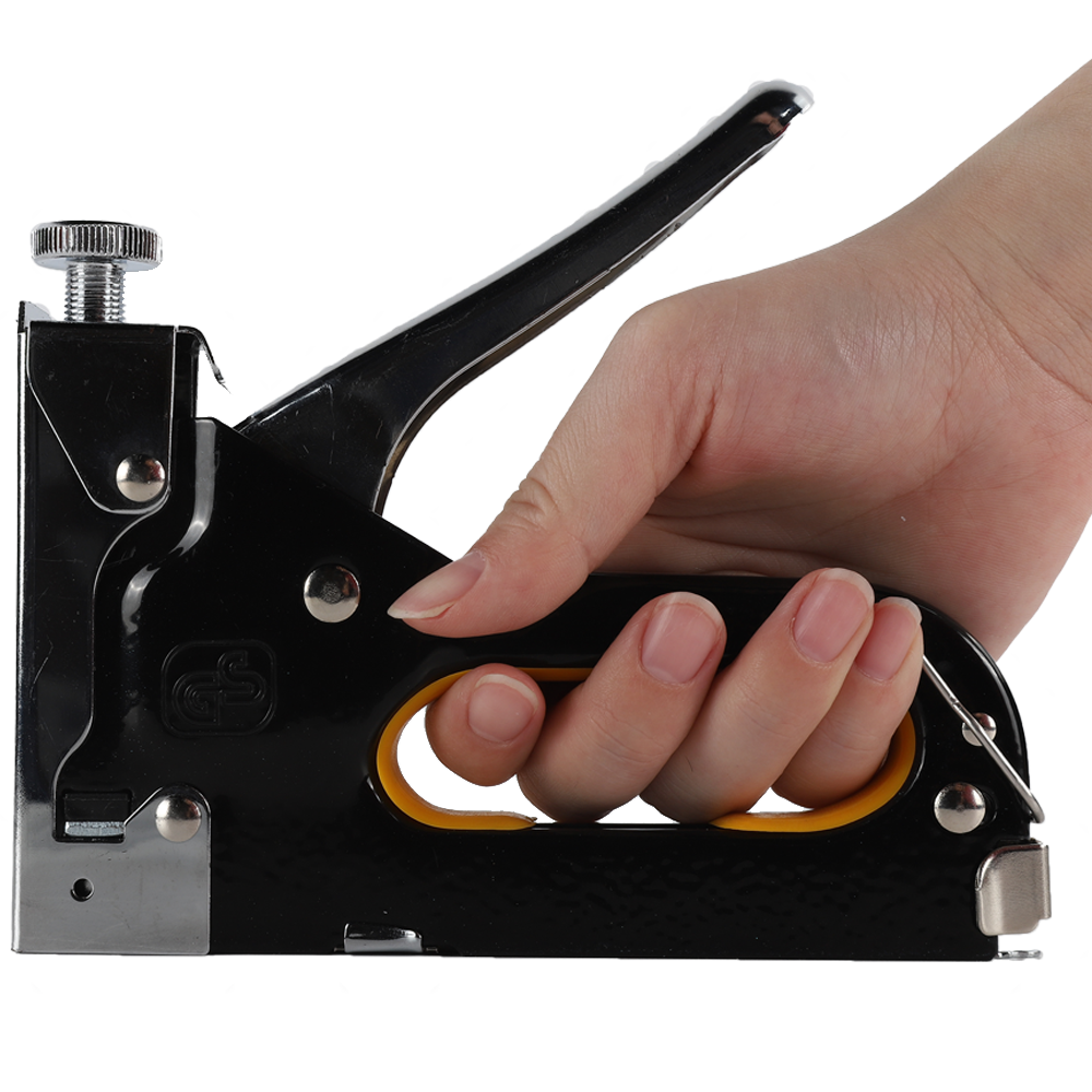 POWERFUL HEAVY DUTY TACKER STAPLE GUN WOOD CRAFT UPHOLSTERY STAPLER ...