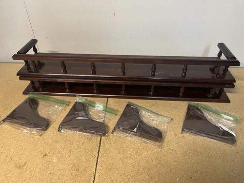 Set Of 2 The Bombay Company 30” Wood Plate Rack Shelf Wall Mount | eBay