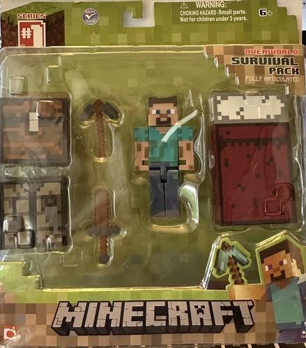 Minecraft Overworld Survival Pack Series 1 Fully Articulated ...