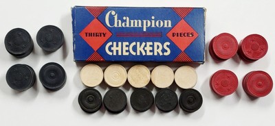 Vintage 55 Solid Wood Embossed Checkers & Champion Original Box | eBay