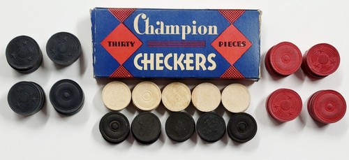 Vintage 55 Solid Wood Embossed Checkers & Champion Original Box | eBay