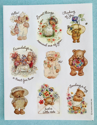 VTG Hallmark Stickers Mary Hamilton Mary's Bears Hi Hello Hugs NEW | eBay