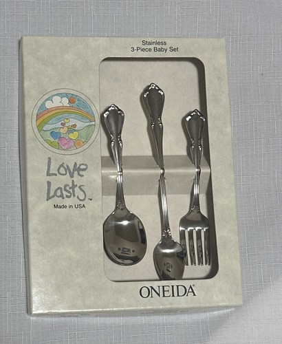 Oneida Chateau Pattern 3-Piece Baby Set Stainless New in Box | eBay