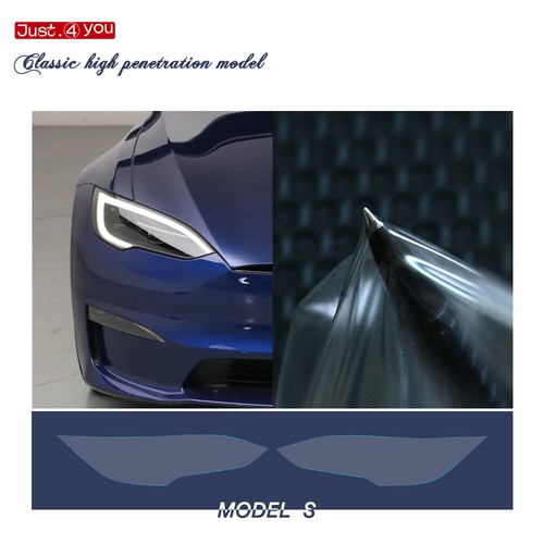 Car Headlight Protective TPU Film Transparent Decal Stickers for Tesla ...