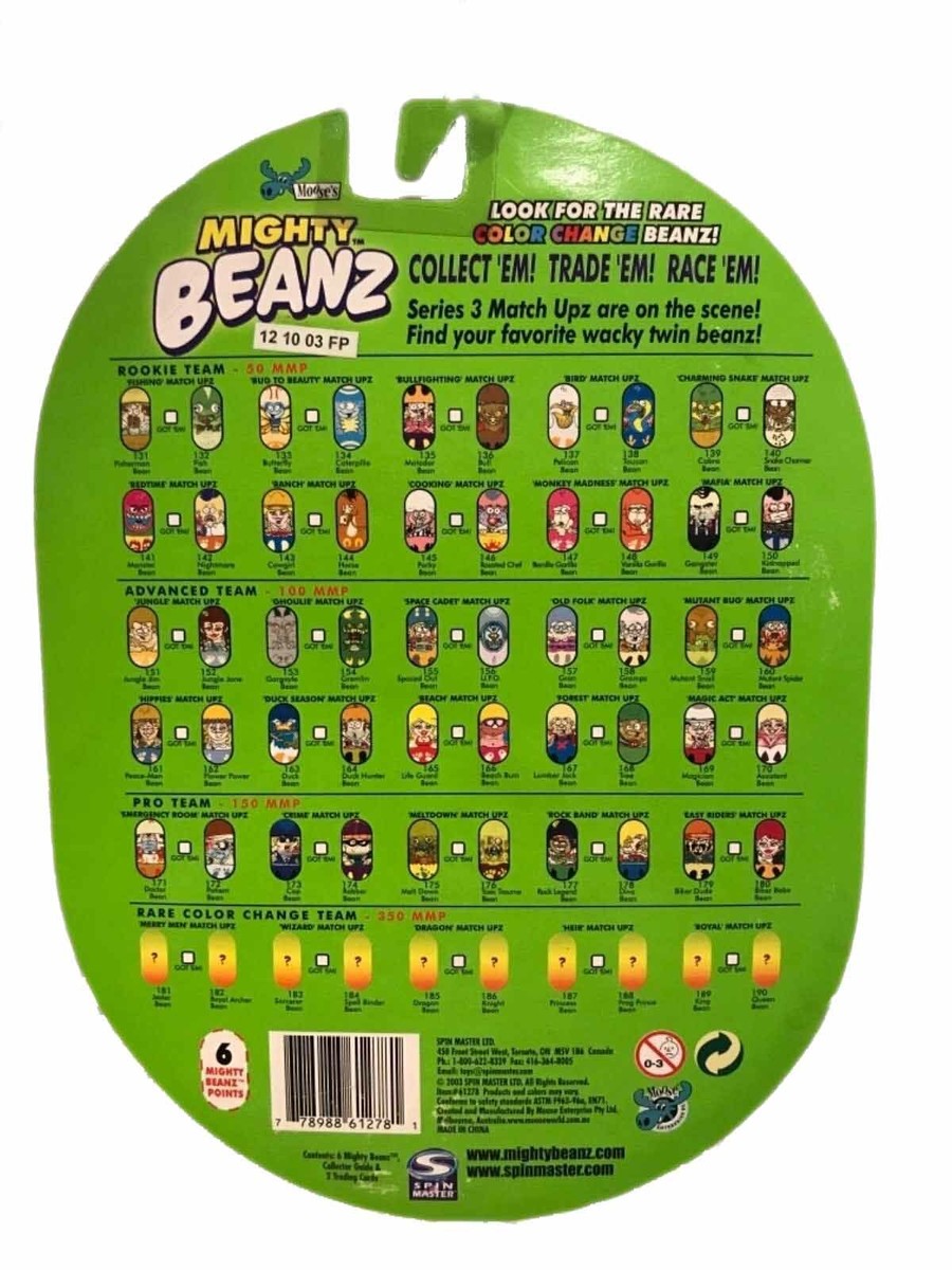 Mighty Beanz List