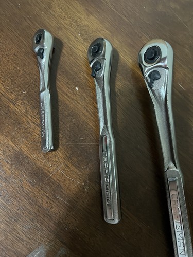 Vintage Craftsman 3 piece ratchet set 44809 44808 44807 (1/2", 3/8", 1/ ...