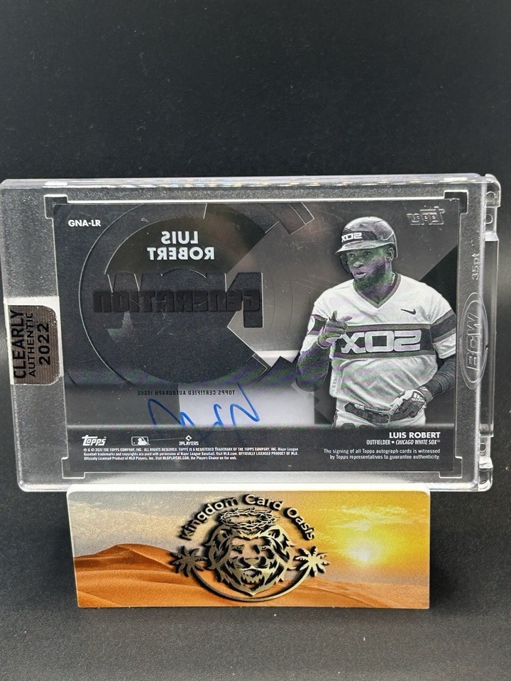 2022 Topps Clearly Authentic Luis Robert Generation Now Auto #GNA-LR ...
