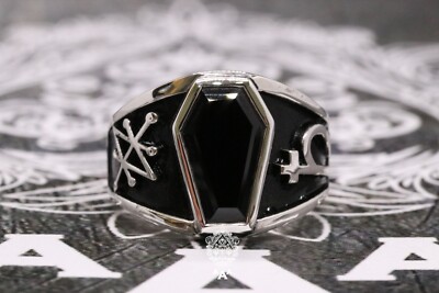 Onyx Ring Azazel Saturn Ring Natural Onyx Silver 925 Onyx Azazel Saturn ...