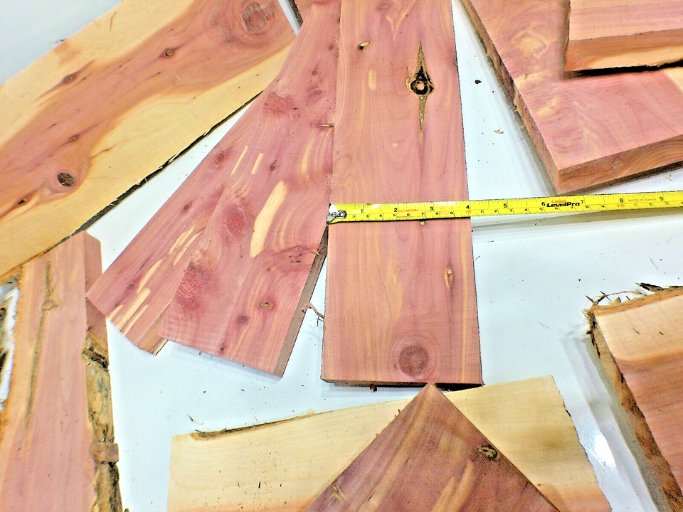 10lbs Red Cedar Wood Milled Kiln Dry Scrap Lumber Cut Drop Pieces SHIPs ...