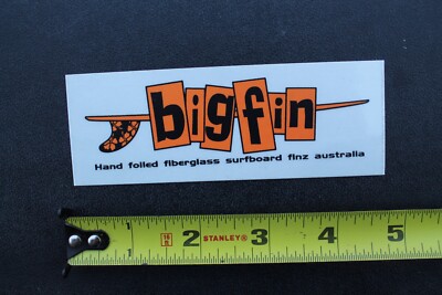 Big Fin Fiberglass Surfboard Fins Australia Orange V41A Vintage Surfing ...