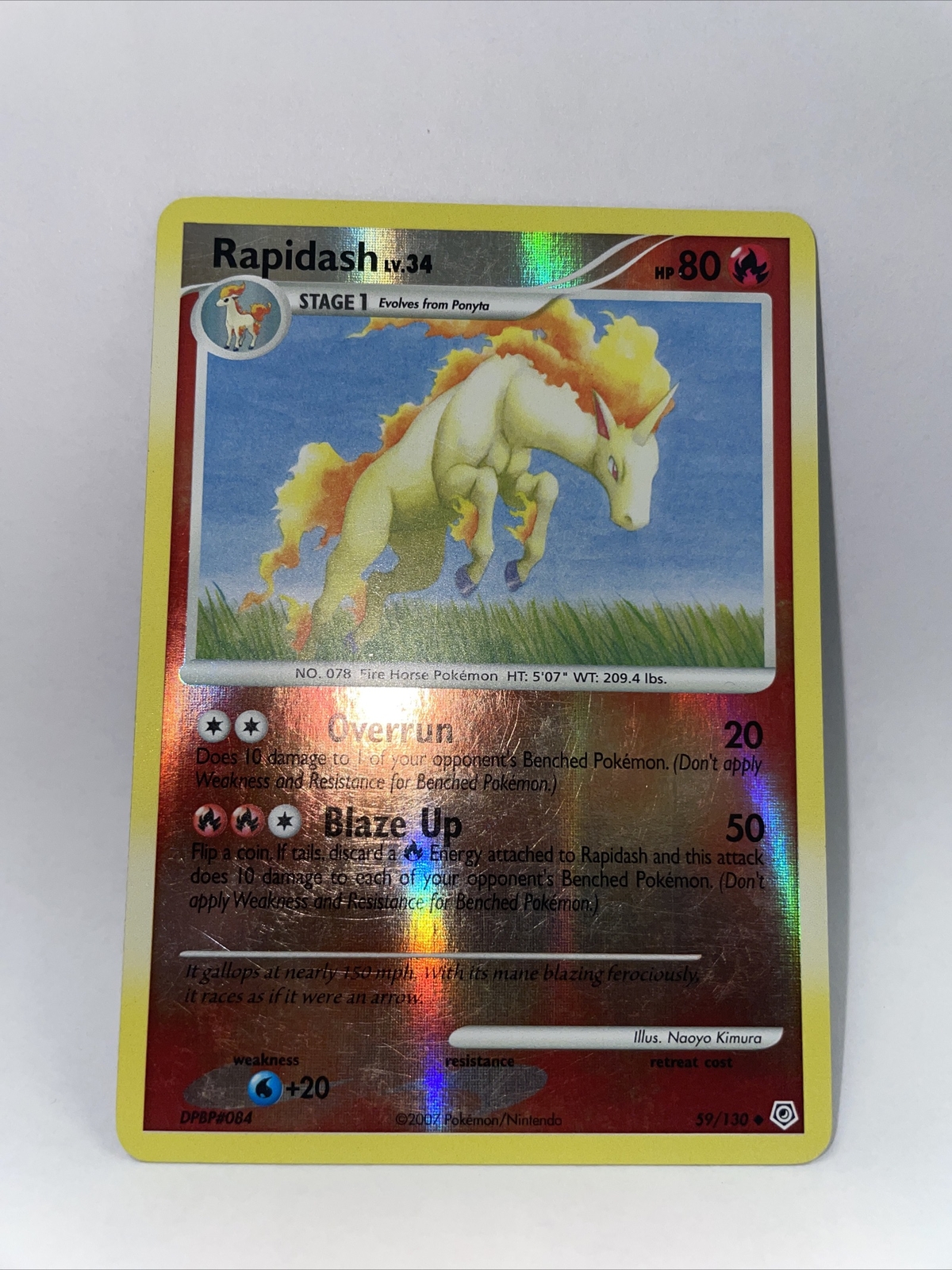 Pokemon TCG - Rapidash 59/130 Reverse Holo - Diamond & Pearl NM/LP | eBay