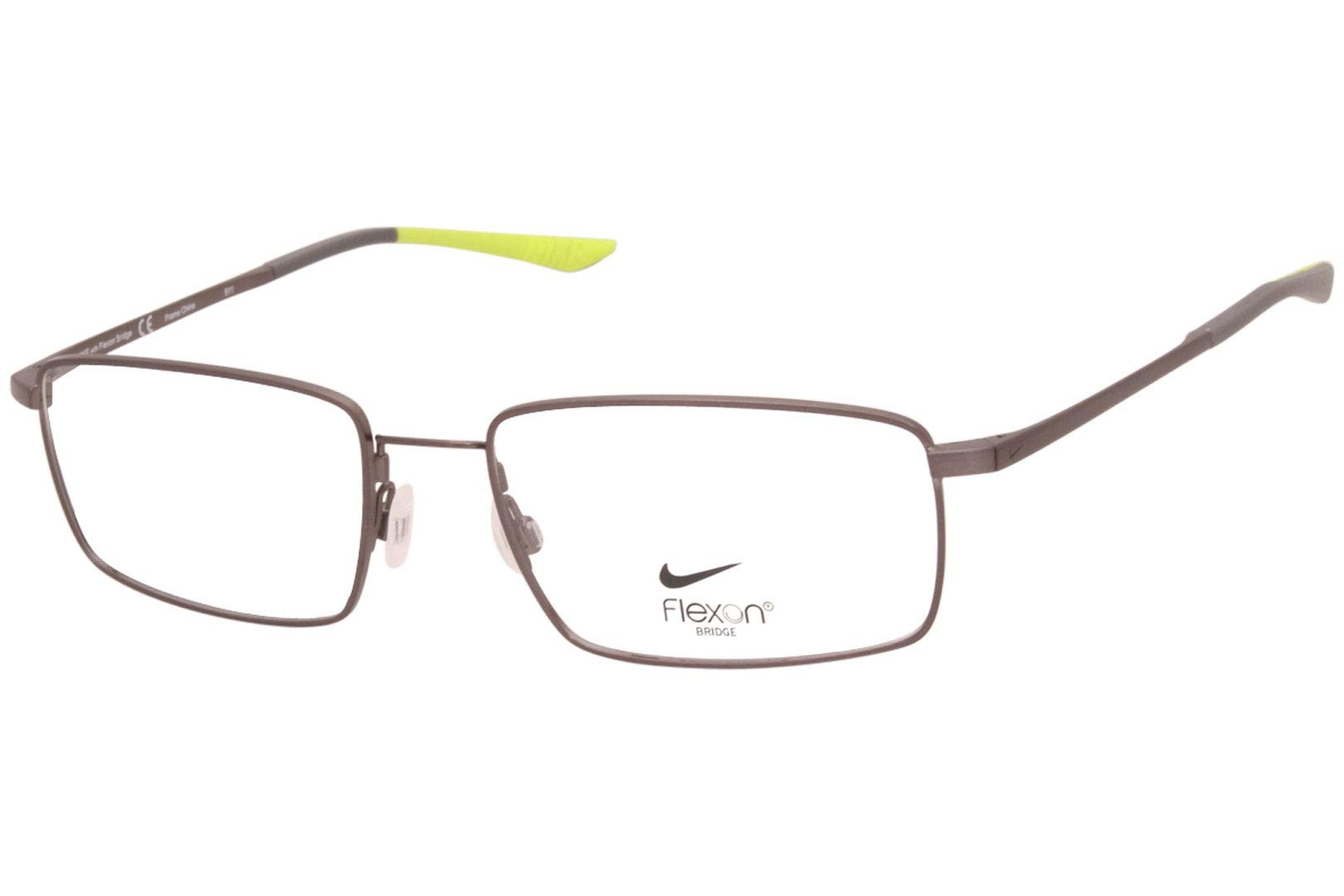 NEW NIKE 4305 075 Brushed Gunmetal & Grey Eyeglass 57/18/145 with ...