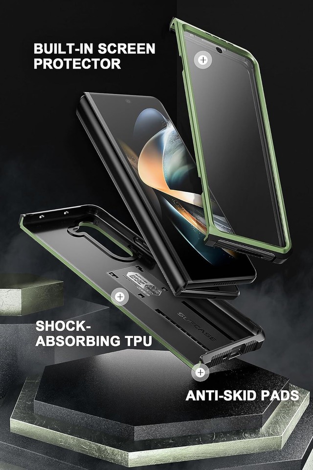 For Galaxy Z Fold 5 5G SUPCASE Belt Clip with S Pen Holder Case ...