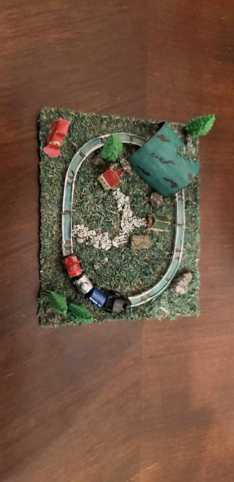 Vintage Miniature Doll House Train Set Scene Artisan Made | eBay