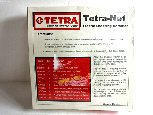Tetra-Net Elastic Dressing Retainer Size 2, 25yards | eBay