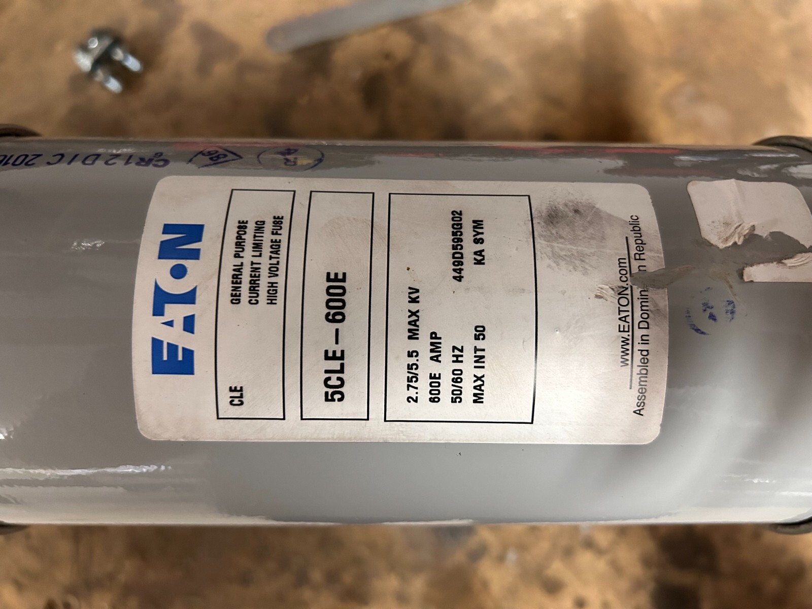 Eaton Type CLE-1 Fuse 5CLE-600E 600E 5.5kV 50/60Hz Used | eBay